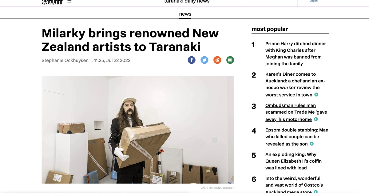 Milarky brings renowned New Zealand artists to Taranaki | The Nomadic ...